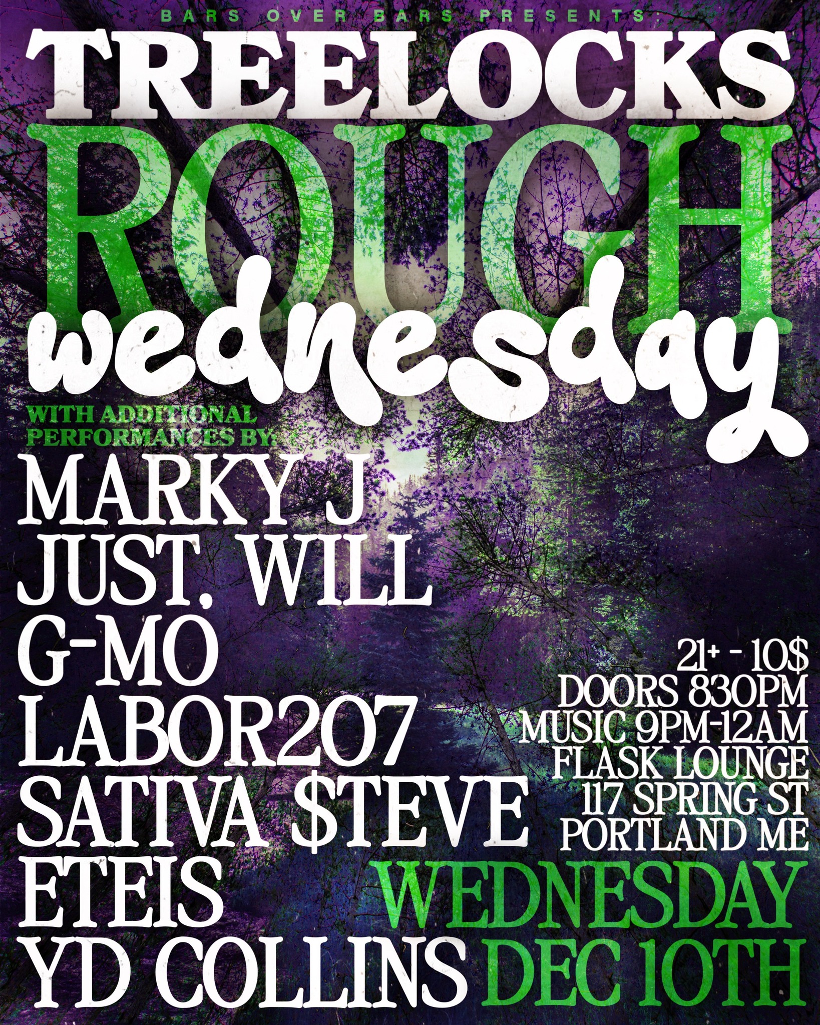 Bars Over Bars presents Treelocks Rough Wednesday - Portland Maine ...